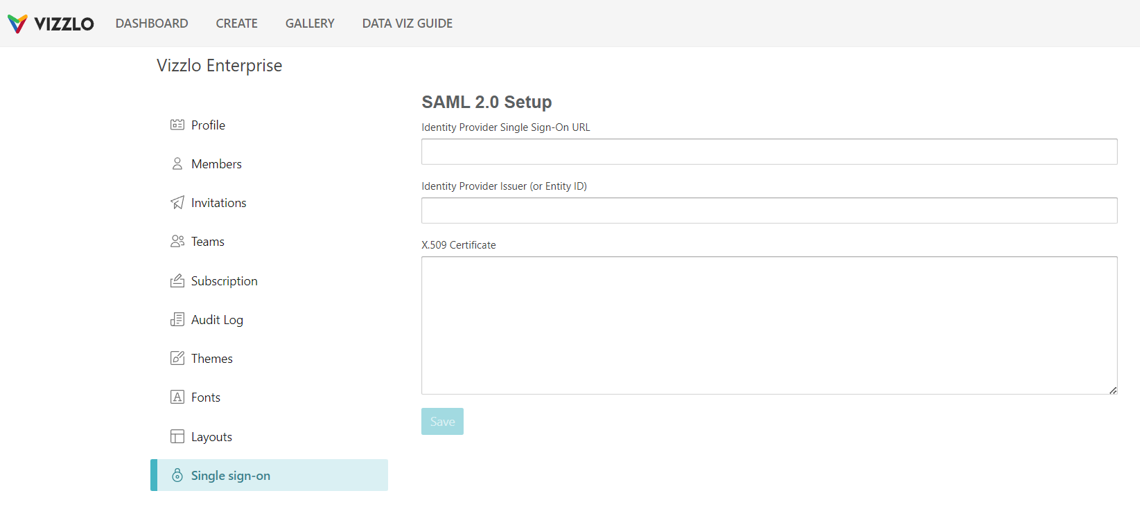 Setting up Vizzlo SSO Integration using SAML – Vizzlo